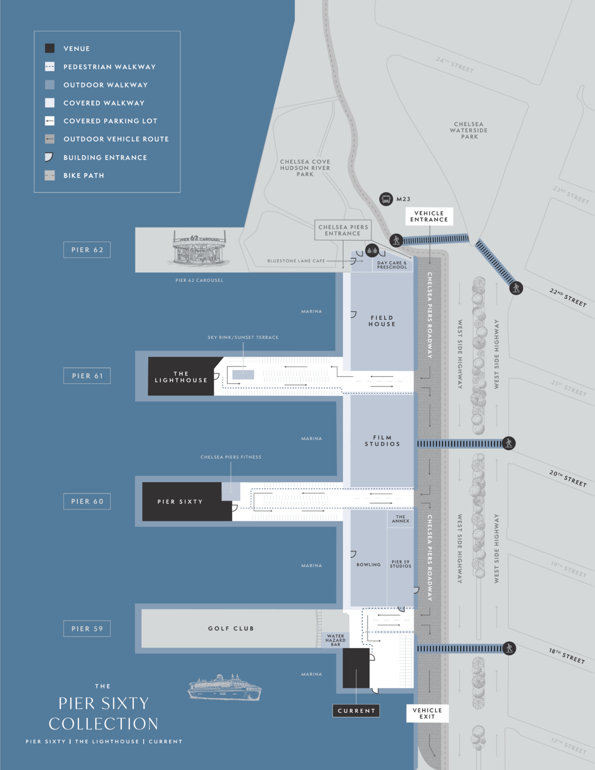 Directions & Parking | Pier Sixty, The Lighthouse & Current NYC